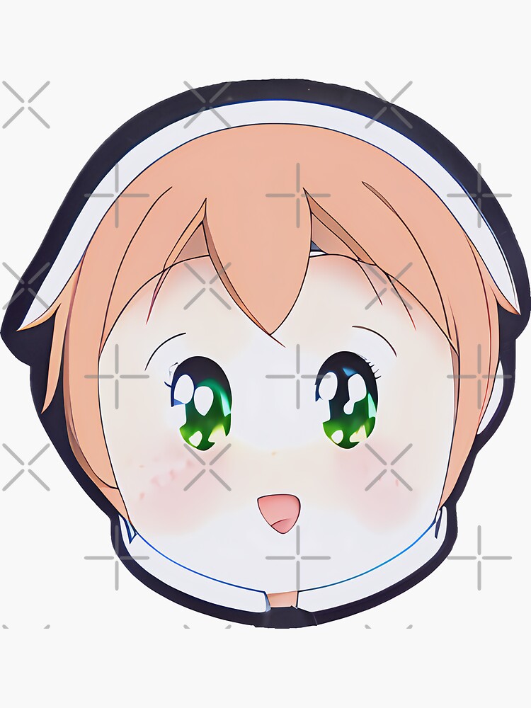 "Chibi style face of a boy smiling and happy" Sticker for Sale by ...