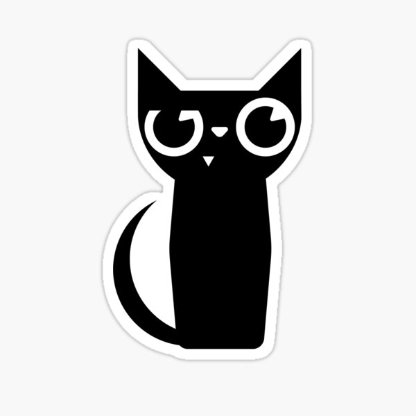 "Sus Black Cat" Sticker for Sale by LoquatsLoquats | Redbubble