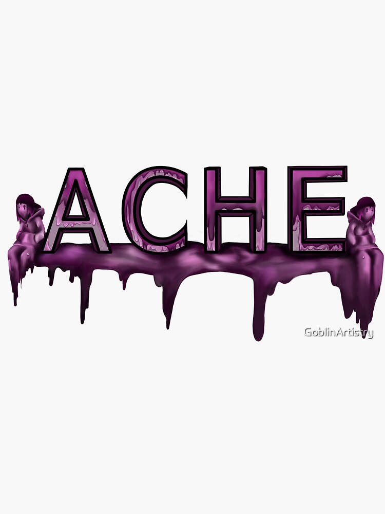 "Word Art: Ache" Sticker for Sale by GoblinArtistry | Redbubble
