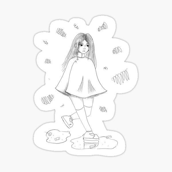 "Walking Girl" Sticker for Sale by RaspberryPunch | Redbubble