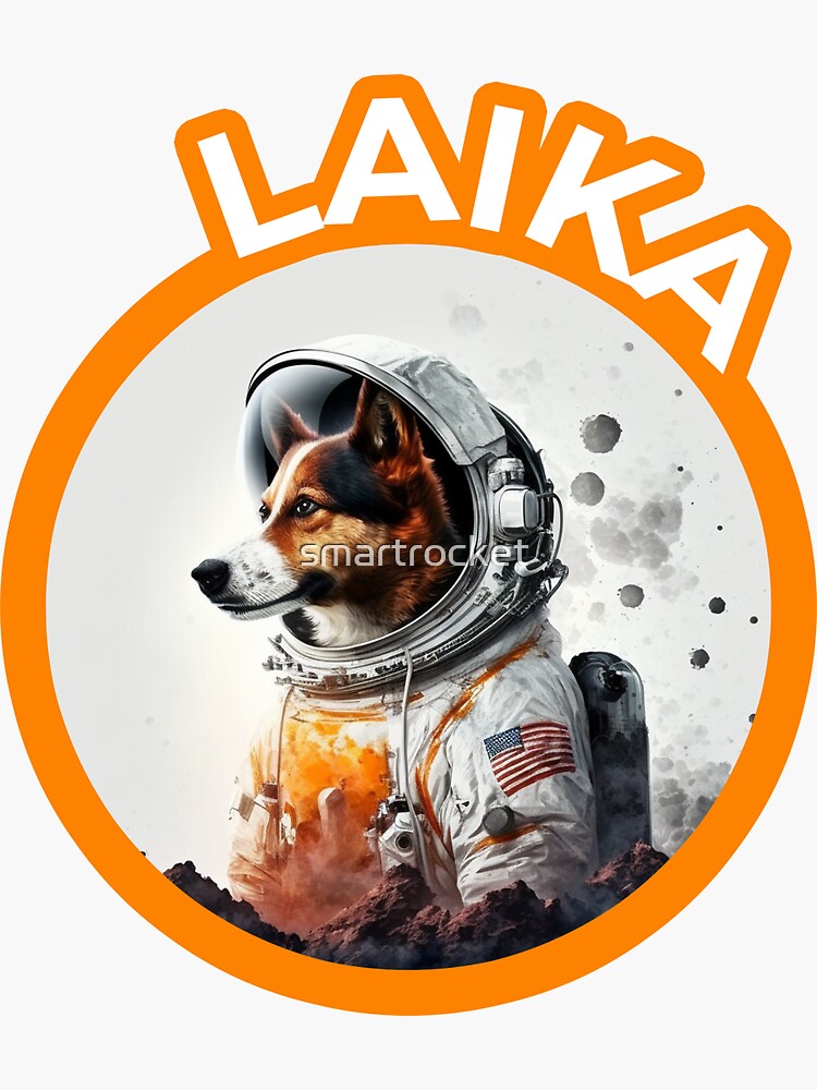 "Laika Dog Space product Vintage CCCP Soviet Russia USSR " Sticker for ...