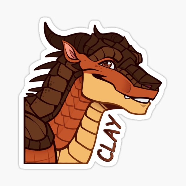 "Wings of Fire HaD - Clay" Sticker for Sale by Lamp-P0st | Redbubble