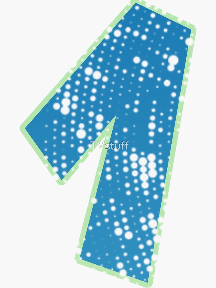 " Blue Number Shine-one" Sticker for Sale by TVstuff | Redbubble