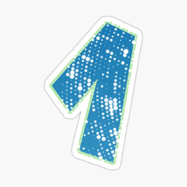 " Blue Number Shine-one" Sticker for Sale by TVstuff | Redbubble