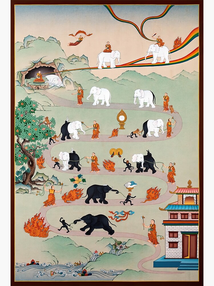 Buddhism Print - The Nine Mental Abidings Path of Samatha Canvas sold by Eric Thompson | SKU ...