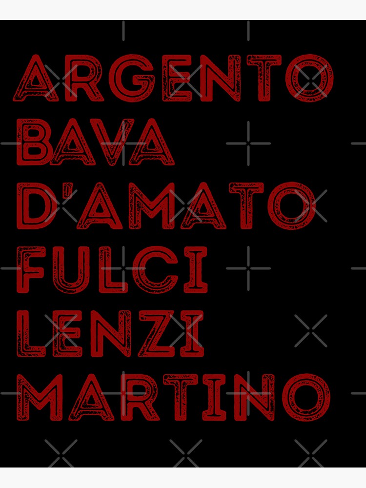 "Italian Horror and Giallo Directors" Sticker for Sale by AUZANA ...