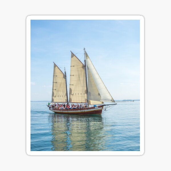 "Three Masted Sailing Ship" Sticker for Sale by CaptJohnny | Redbubble
