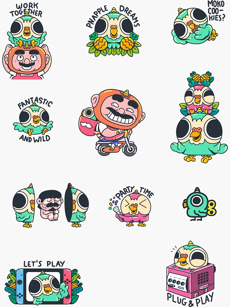 "Lovely Unicorn Birds Pack " Sticker for Sale by mokokosaurus | Redbubble