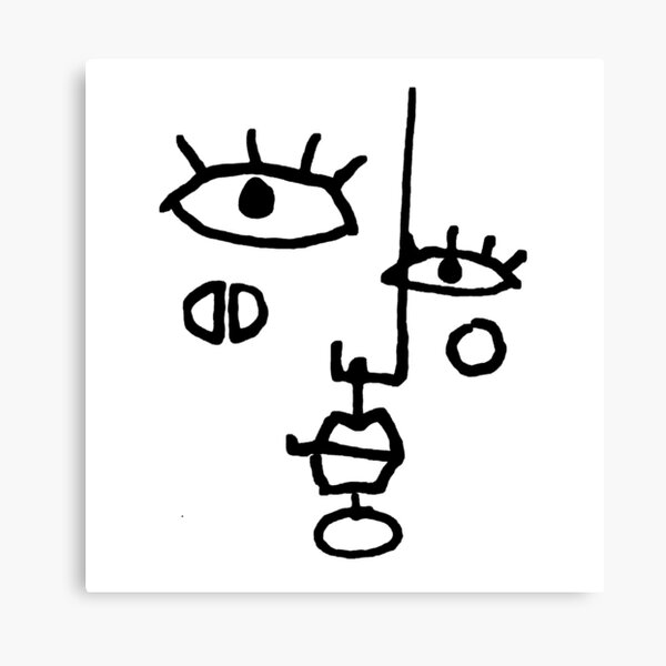 "Simple Abstract Face " Canvas Print by stratoxsphere | Redbubble