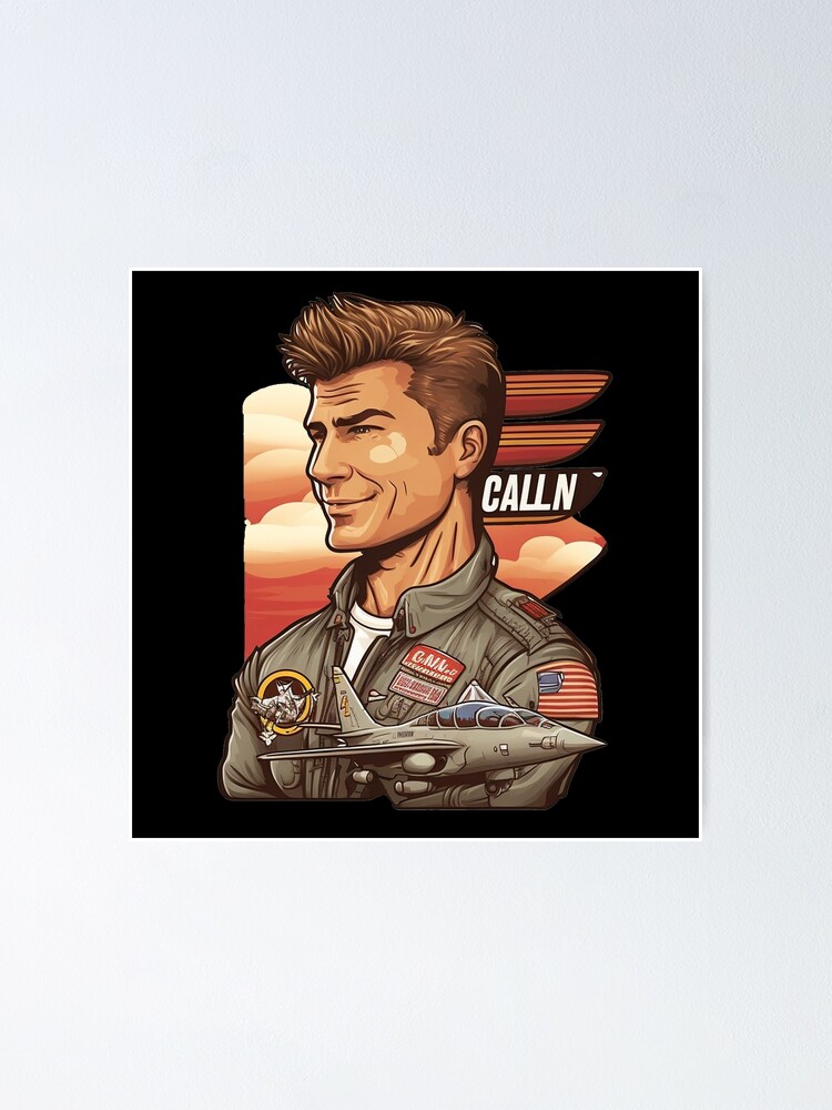 "Jake Seresin The Hangman Top Gun Maverick Cartoon 5" Poster for Sale ...