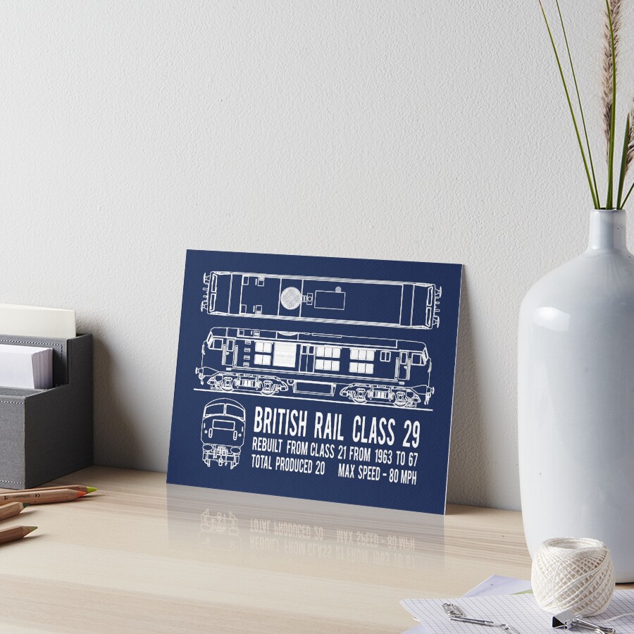 "British Rail Class 29 Diesel Electric Locomotive Train Blueprint ...