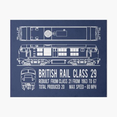 "British Rail Class 29 Diesel Electric Locomotive Train Blueprint ...