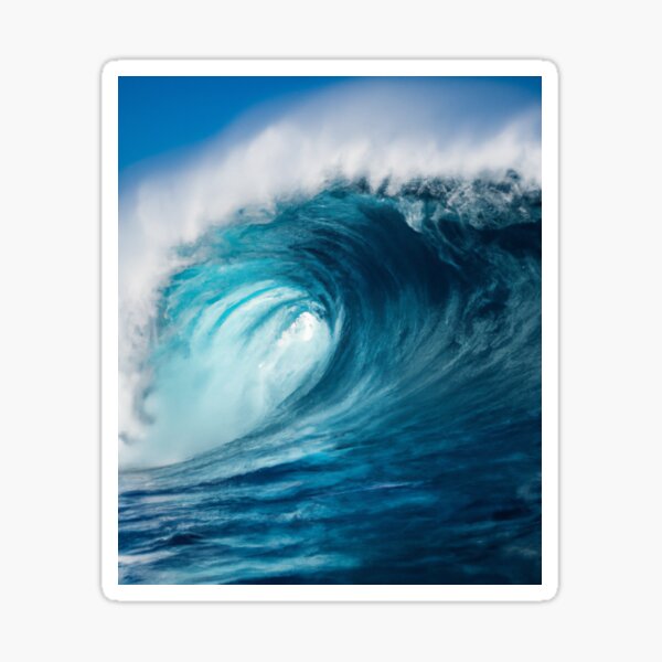 "Blue Ocean Wave" Sticker for Sale by Fentier | Redbubble