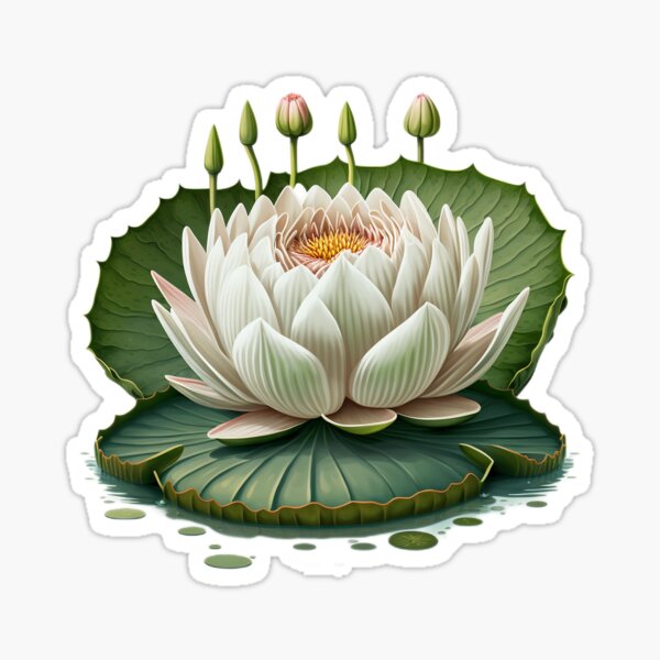 "Giant Water lily " Sticker for Sale by BinormalStuidos | Redbubble