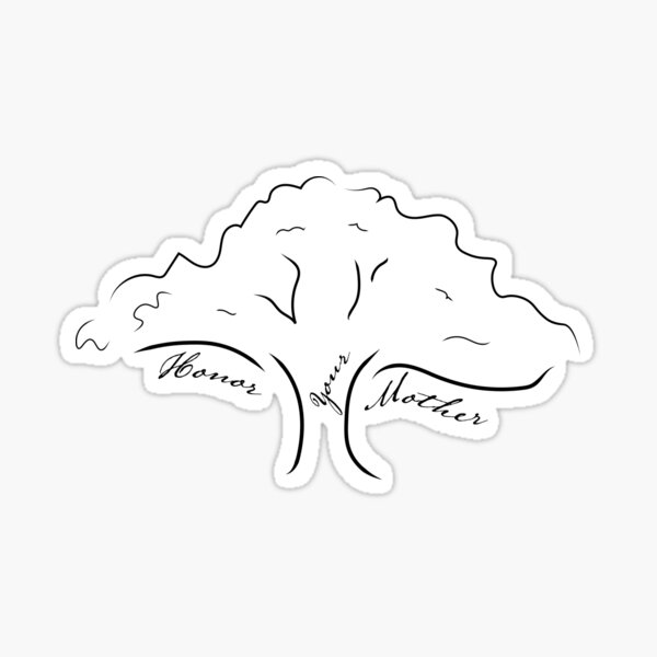 "Honor Your Mother Tree Drawing Original Digital Line Art Black and ...