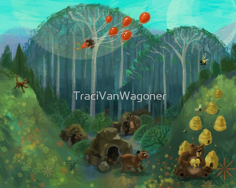 "Balloon Lift Off 5, Wild" by TraciVanWagoner | Redbubble