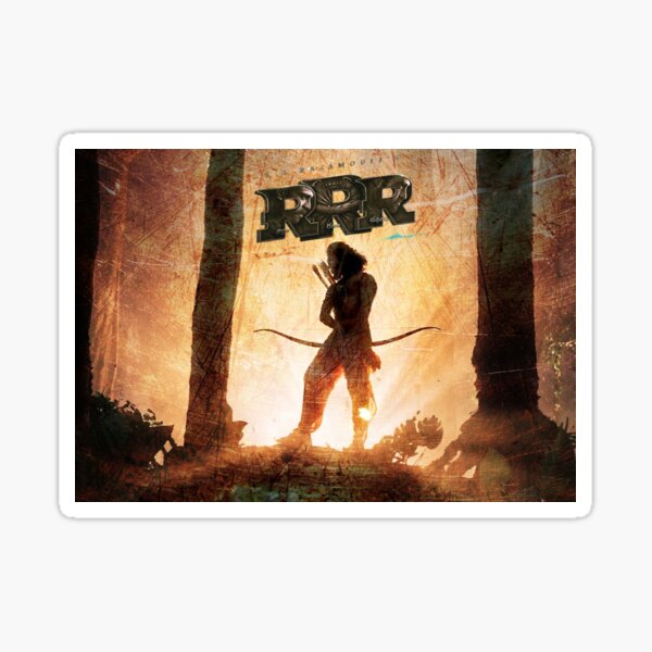 "RRR movie poster" Sticker for Sale by PatyEmiko | Redbubble
