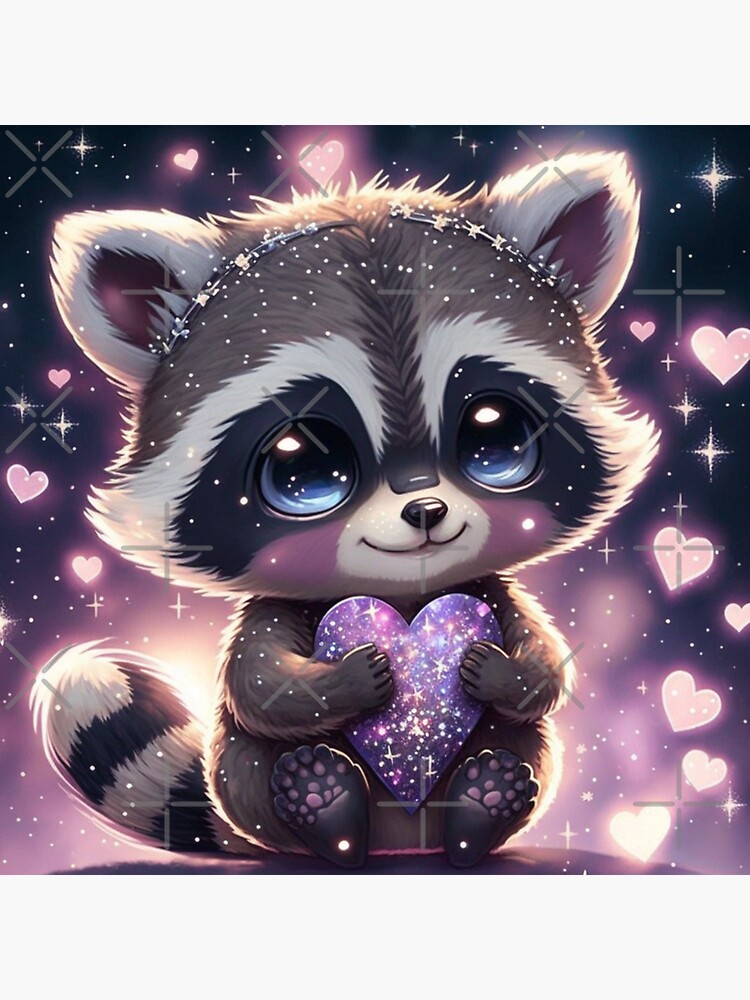 "Sparky: Friendly Raccoon With All The Sparkes" Sticker for Sale by ...