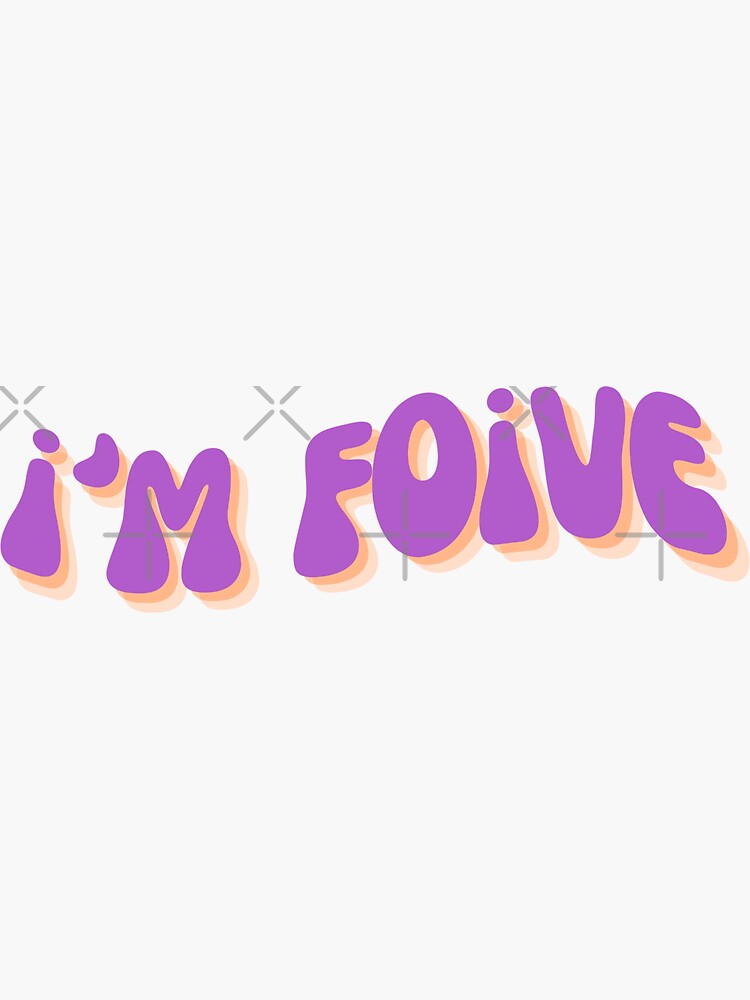 "fOiVe~ (purple wavy version) " Sticker for Sale by LadyKatari | Redbubble