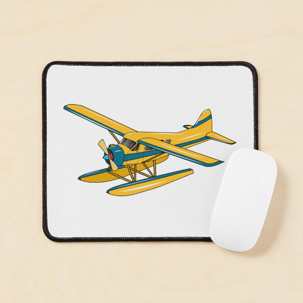 "Seaplane cartoon illustration" Sticker for Sale by Misscartoon | Redbubble