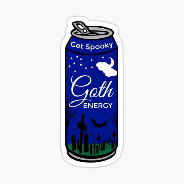 "Goth Energy Drink" Sticker for Sale by AshenIris | Redbubble