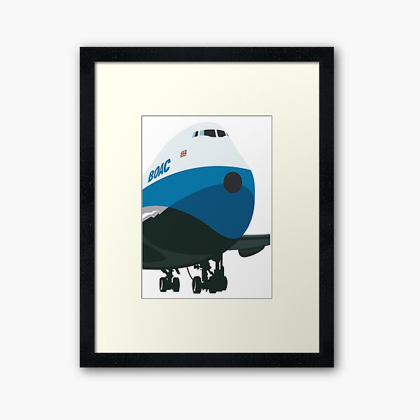 "BOAC 747 Heavy" Framed Art Print for Sale by GetSpeedbird | Redbubble