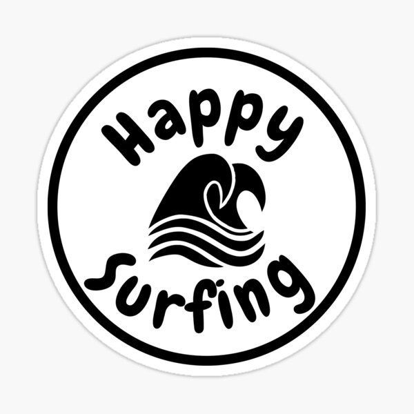 "Happy Surfing " Sticker for Sale by Dimaswidodo | Redbubble