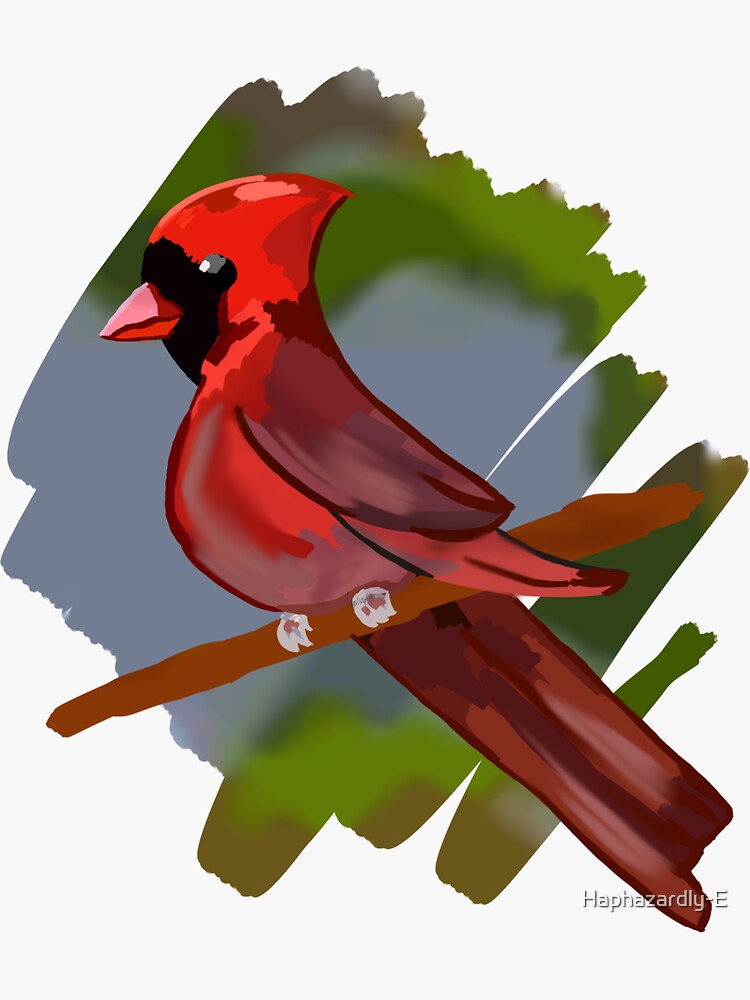 "Cardinal " Sticker for Sale by Haphazardly-E | Redbubble
