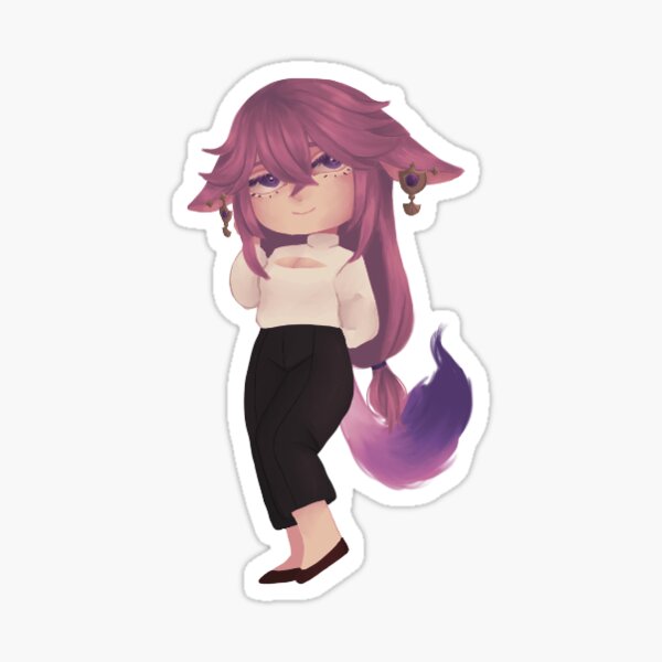 "Yae Miko Sticker Genshin Impact (Modern AU)" Sticker for Sale by ...