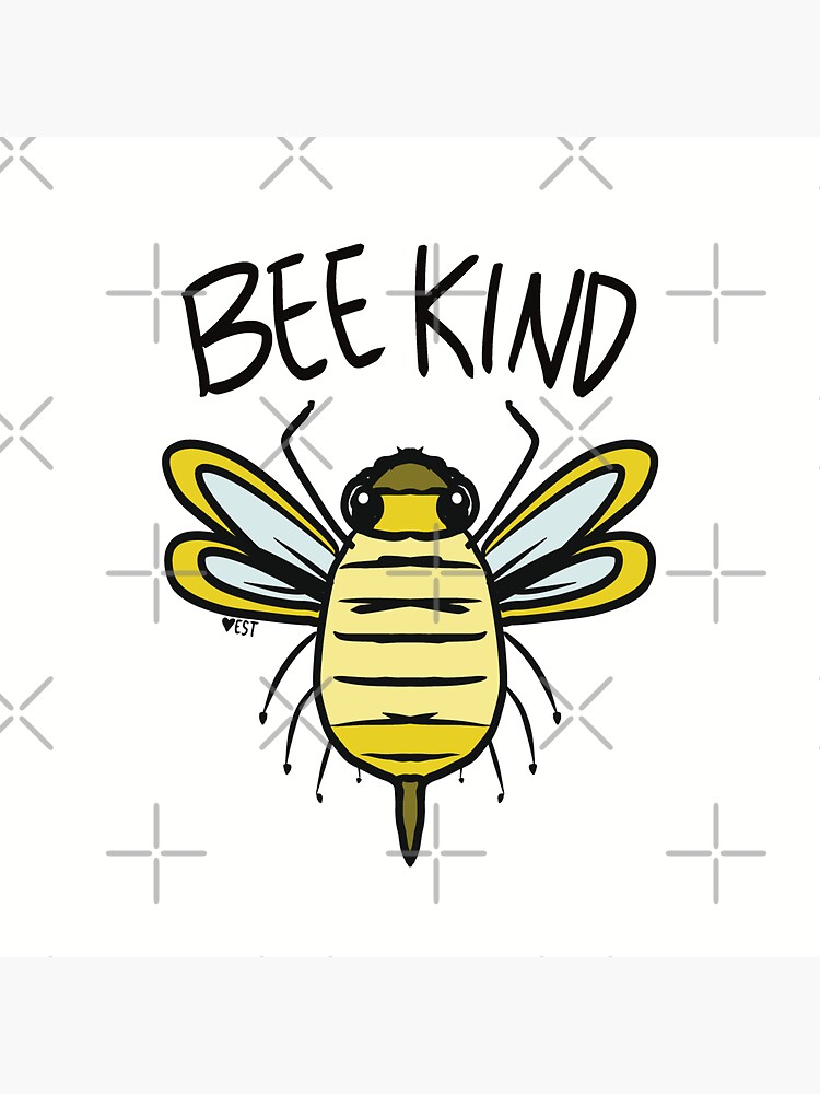 "Bee Kind, Be Kind, Bumble Bee" Sticker for Sale by GroovyVibesArt ...