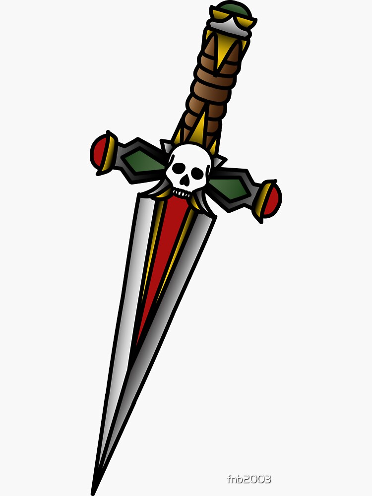 "American Traditional Dagger" Sticker for Sale by fnb2003 | Redbubble