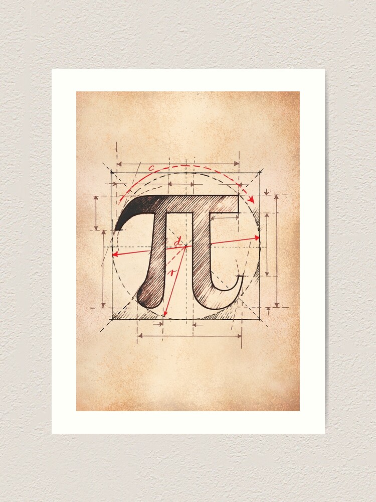 "Pi Symbol Sketch" Art Print for Sale by SymbolGrafix | Redbubble