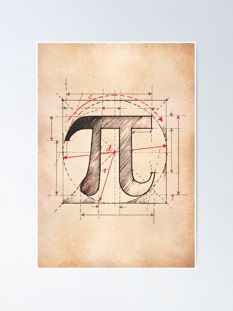 "Pi Symbol Sketch" Poster for Sale by SymbolGrafix | Redbubble