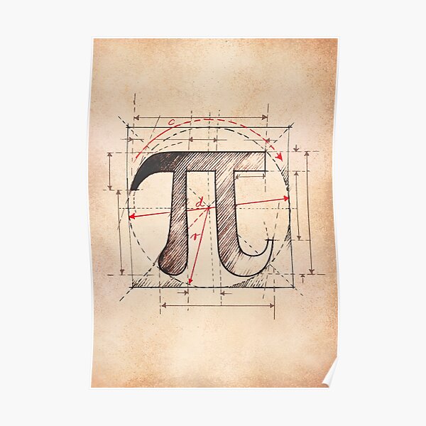 "Pi Symbol Sketch" Poster for Sale by SymbolGrafix | Redbubble
