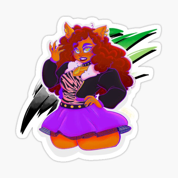 "Aromantic Clawdeen Wolf // Monster High" Sticker for Sale by ...