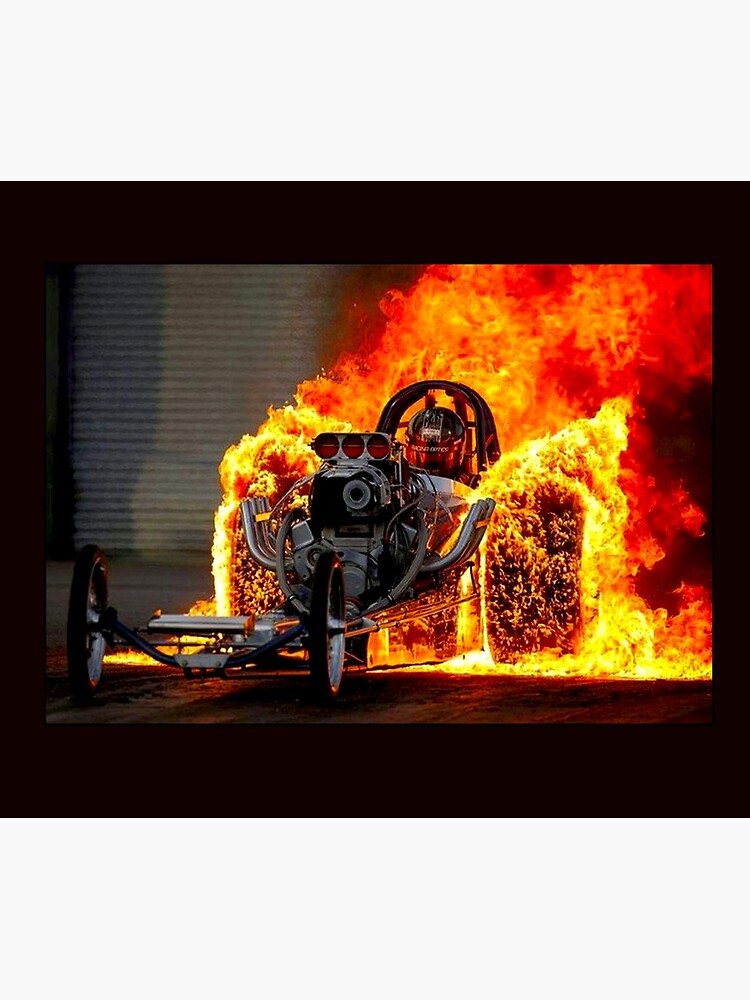 "DRAG RACE; Vintage Automobile Burn-Out Print" Throw Blanket for Sale ...