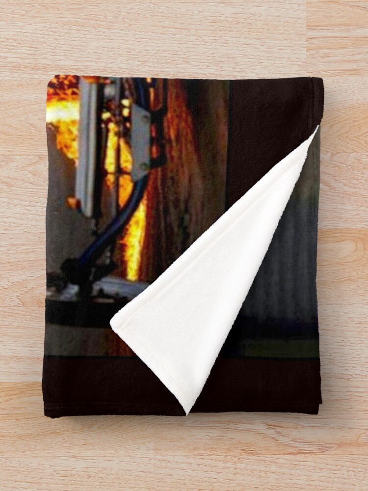 "DRAG RACE; Vintage Automobile Burn-Out Print" Throw Blanket for Sale ...