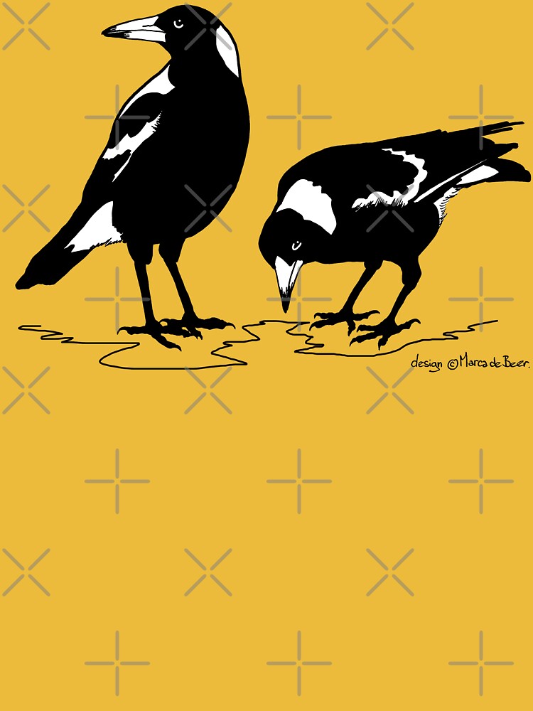 "MAGPIES - australian magpie graphic art t-shirt" Essential T-Shirt for ...