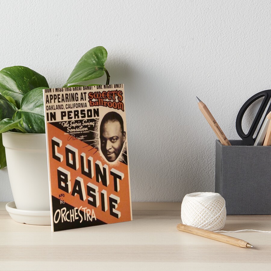 "Count Basie" Art Board Print by Slinky-Reebs | Redbubble