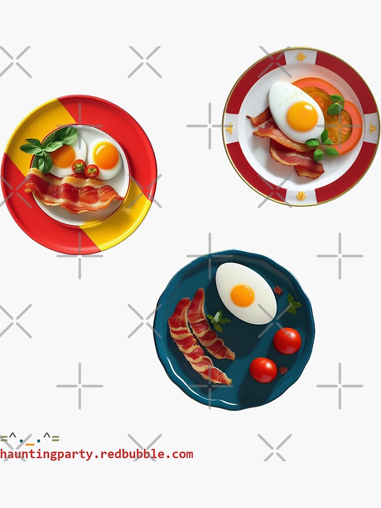 "Cute Food Miniature Breakfast Plates Pack - All Day" Sticker for Sale ...