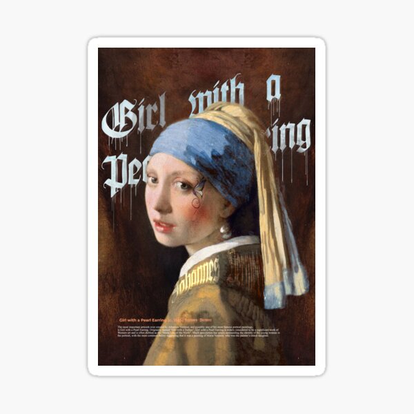 "Girl with a Pearl Earring " Sticker for Sale by aliigal | Redbubble