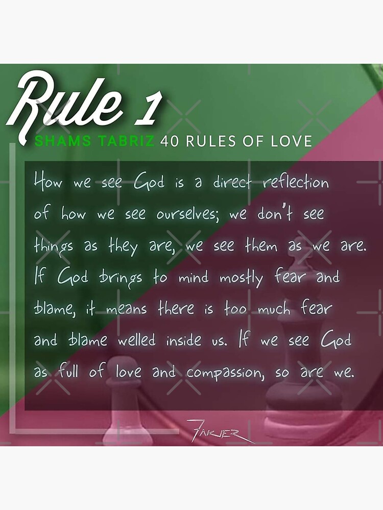 "40 RULES OF LOVE - 1" Poster for Sale by Fakier | Redbubble