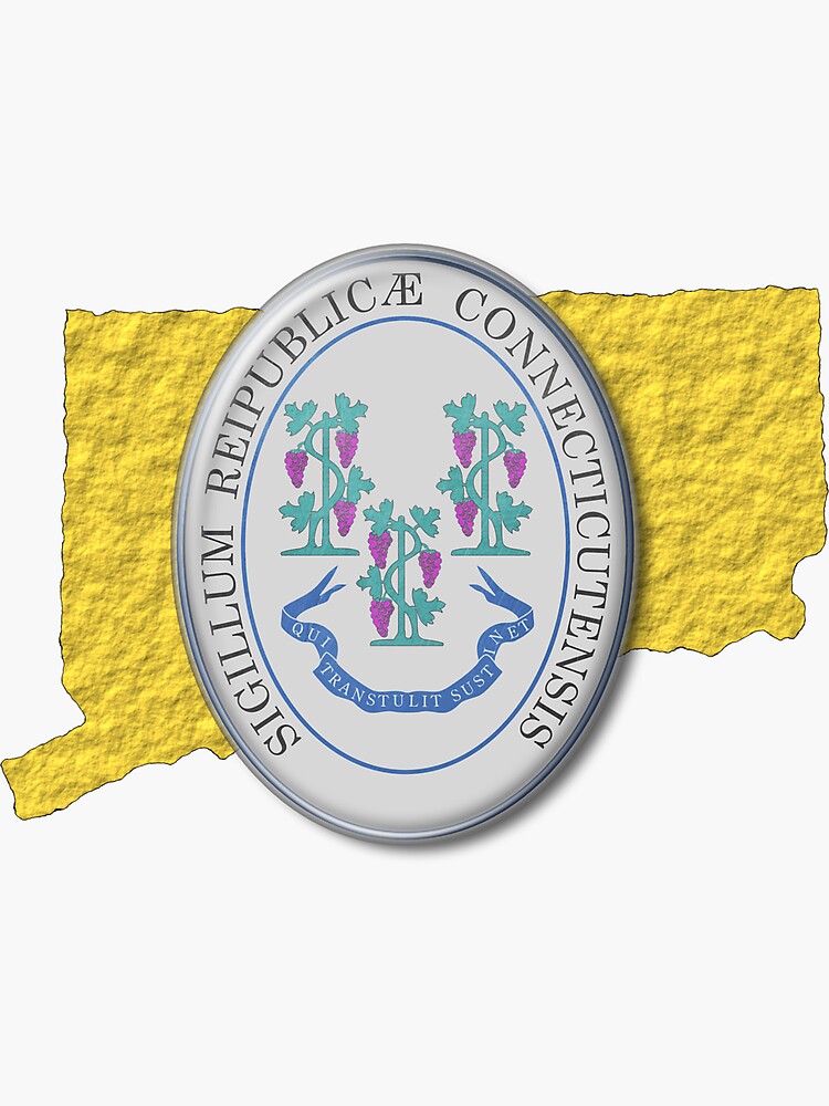 "Connecticut State Seal" Sticker for Sale by DesignsByMVH | Redbubble