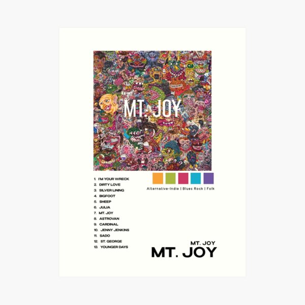 "Mt. Joy Album Cover Tracklist " Art Print for Sale by hannahstone88 ...