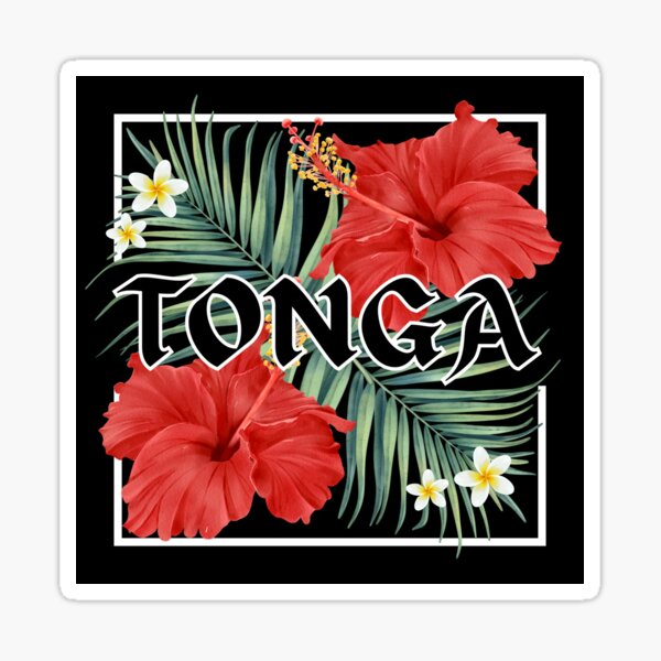 "TONGA" Sticker for Sale by PolyMicroMela | Redbubble