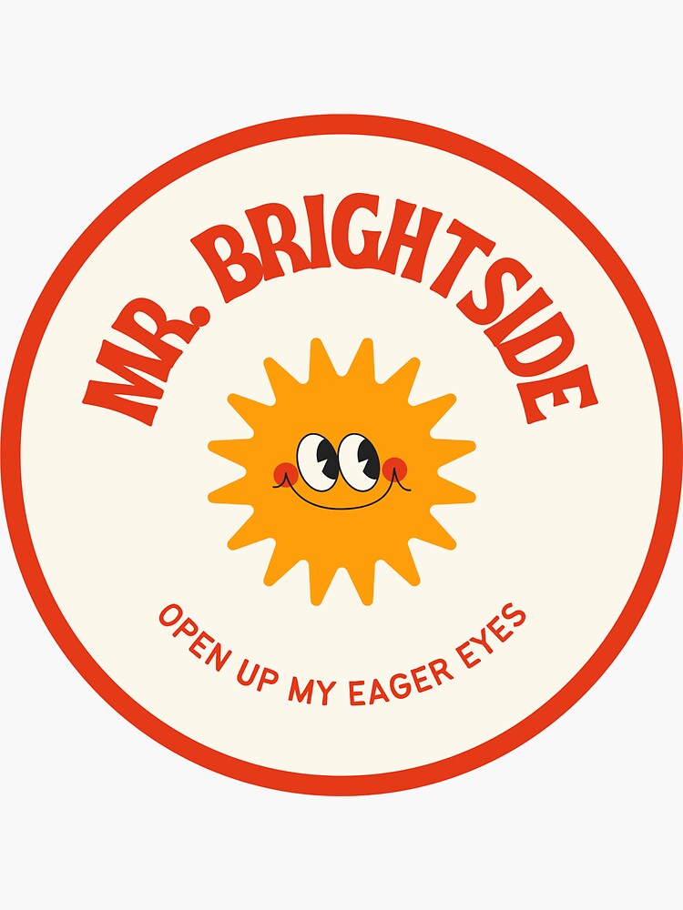 "Mr. Brightside (The Killers)" Sticker for Sale by nyankayla | Redbubble
