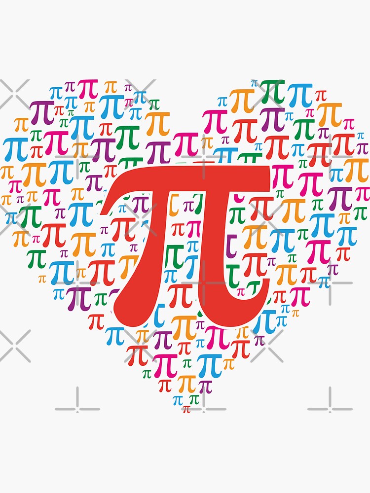 "Pi Symbol Heart Design Happy Pi Day Math Lover Teacher Men Women ...