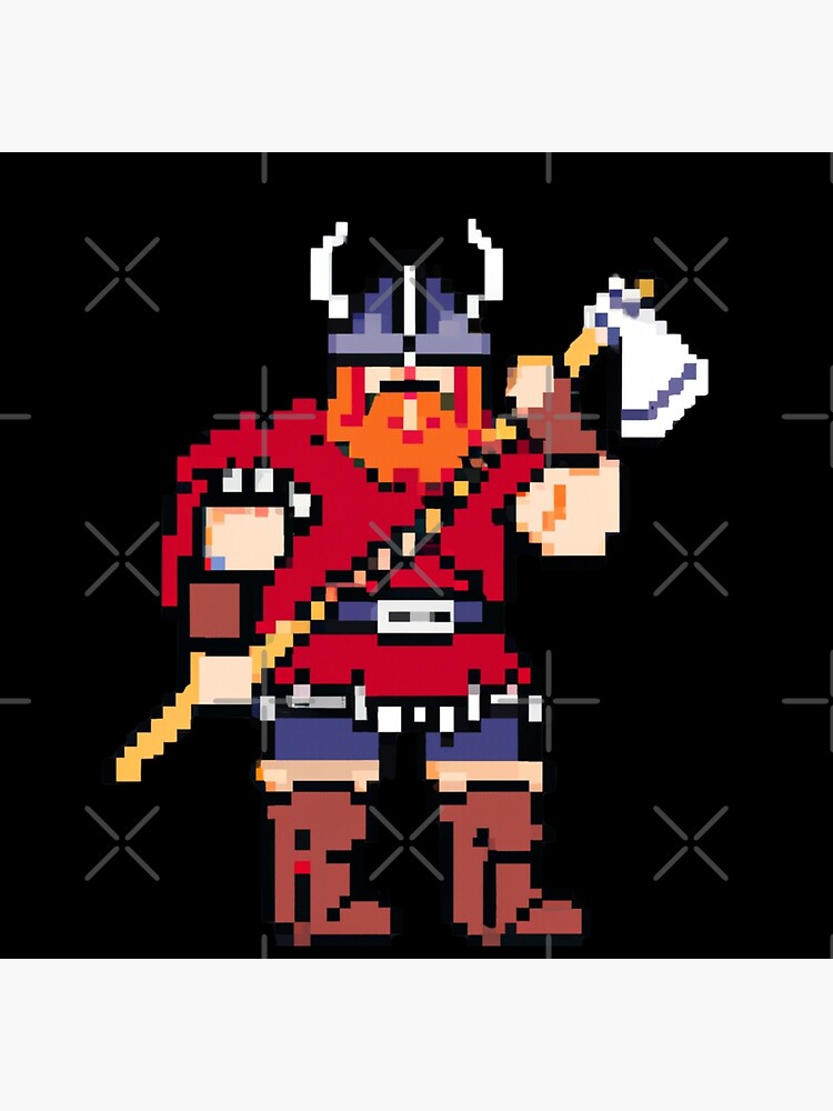 "Viking Dwarf - Strike The Earth - Dwarf Fortress - Pixel game" Poster ...