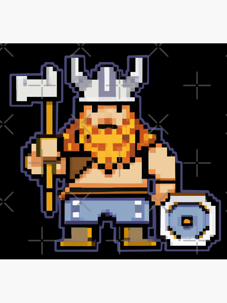 "Viking Dwarf - Strike The Earth - Dwarf Fortress - Pixel game" Poster ...