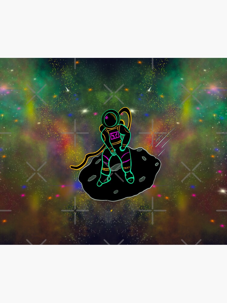 "Spaceman floating in the stars and nebula " Sticker for Sale by ...